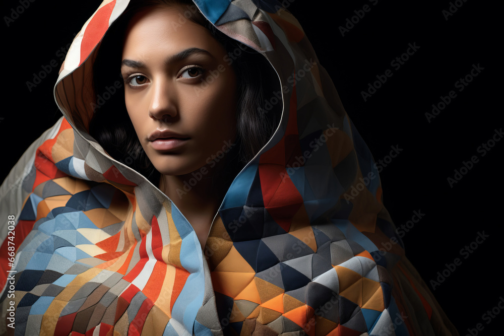 Generative Ai Model Wearing A Dress Inspired By Avant Garde Art Stock