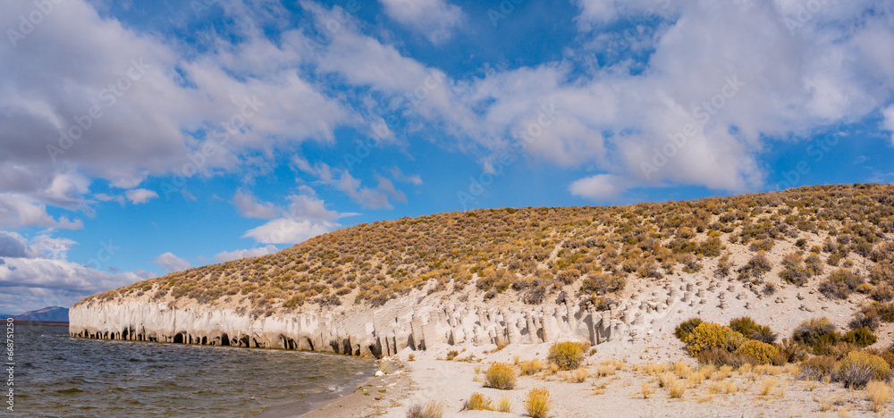 Views of the Crowley Lake and Crowley Lake Columns outside of Bishop ...