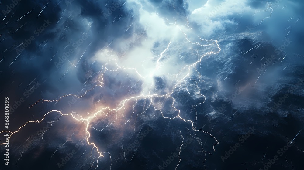 Thunderstorm lightning PPT background poster wallpaper web page Stock ...