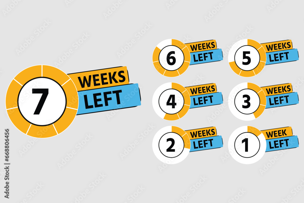 Original name(s): Number 1 of week left to go. Collection badges sale ...