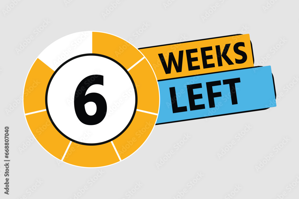 Original name(s): Number 6 of week left to go. Collection badges sale, banner, Countdown timer ...
