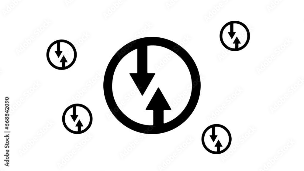 Zoom in and out animation the advantage of oncoming traffic symbol ...