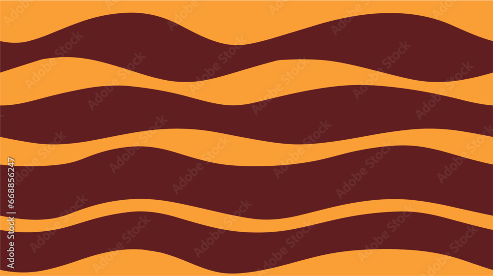 Dark Orange vector texture with curves. Dark Orange vector pattern with curves. Light Orange ...