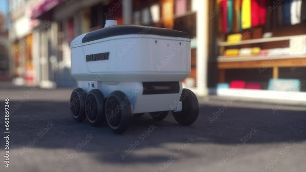 Automated Delivery Robot with Self Driving Technology. Autonomous ...