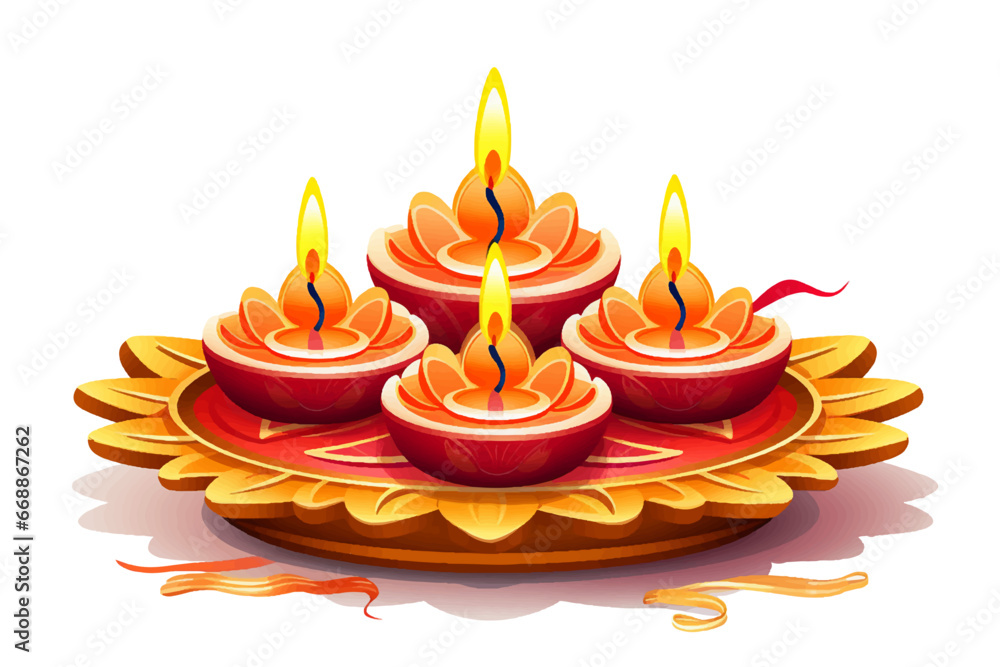 beautiful colorful Indian Diwali Diye lamps for Diwali festival in ...