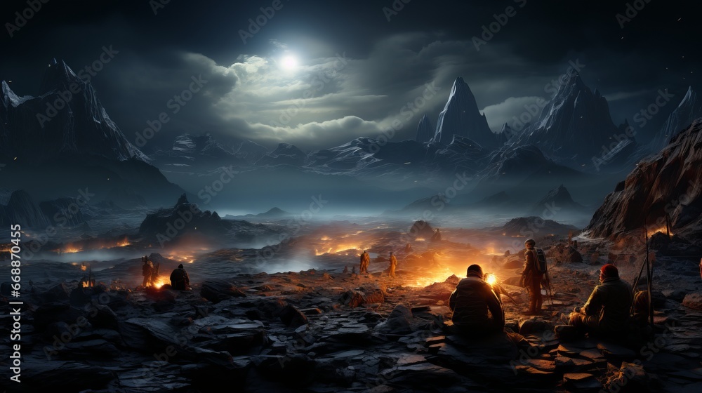Astronauts on the moon, exploration of new planets, colonization of new ...