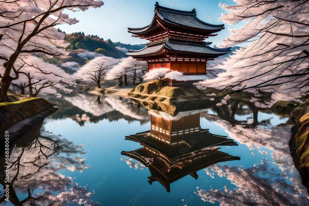 Yoshinoyama, Nara, Japan in spring season. Stock Photo | Adobe Stock