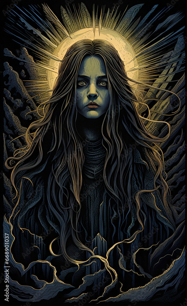 Blurred ghost silhouette in bedroom window at night horror scene on ...