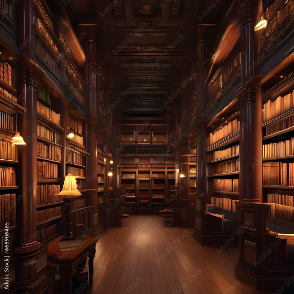 58 Design a pixel art grand library with endless shelves of ancient ...