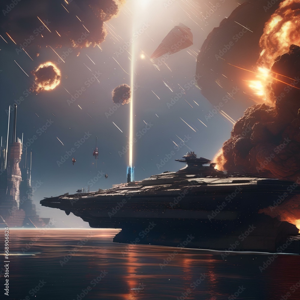 31 Create a pixel art space battle with laser beams and exploding ...