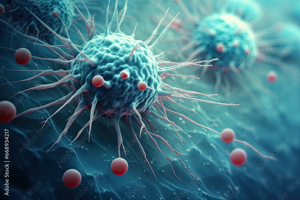 Zoomed in bacteria slide under a microscope, research in medicine Stock ...