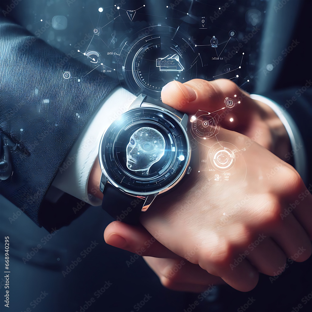 Futuristic Wrist Technology with Smart Digital Watches with AI ...