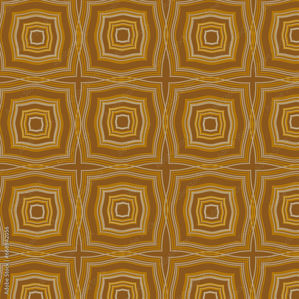 Retro gold and rust sweater pattern vector. Vintage throwback style ...