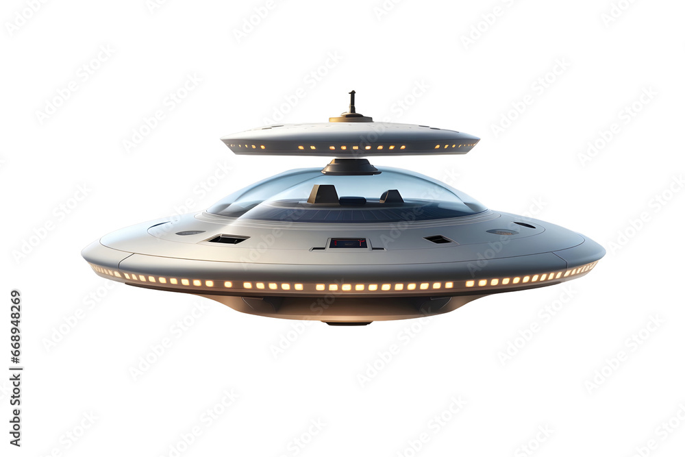 Flying saucer, ufo, uap isolated on transparent or white background ...