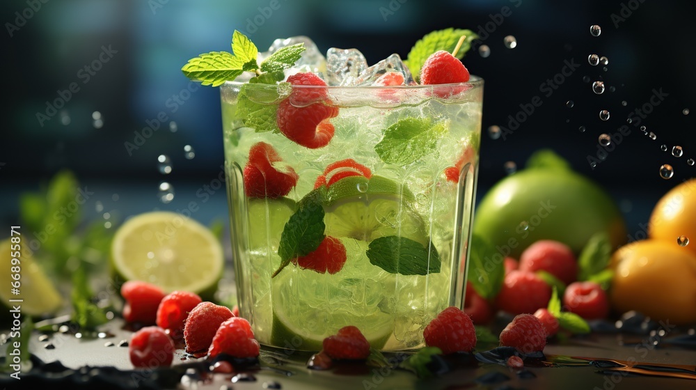 Iced smoothie, fruit water splash, water shake, big Grass cup, fruit ...