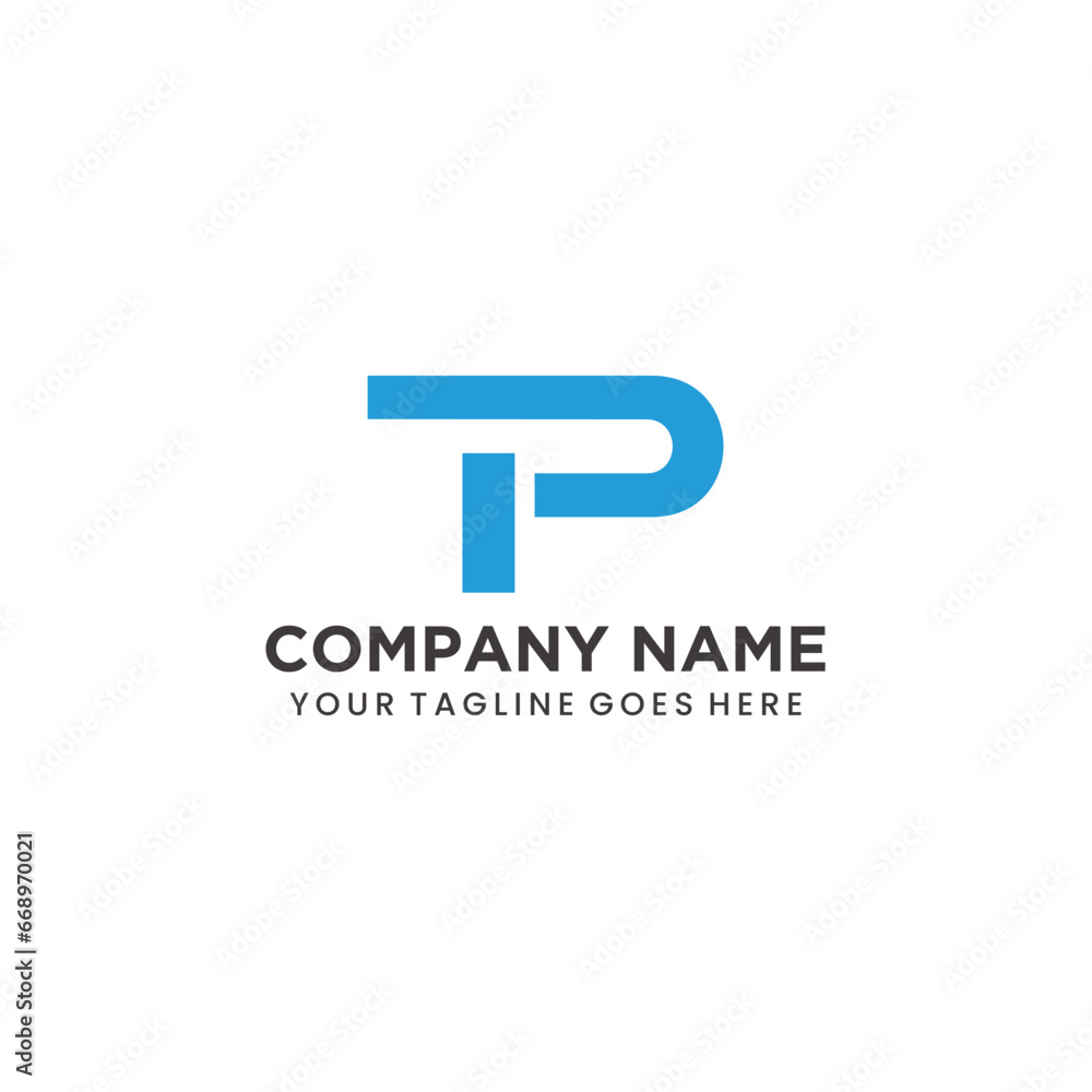 Initial logo design letter TP simple modern vector eps Stock Vector ...
