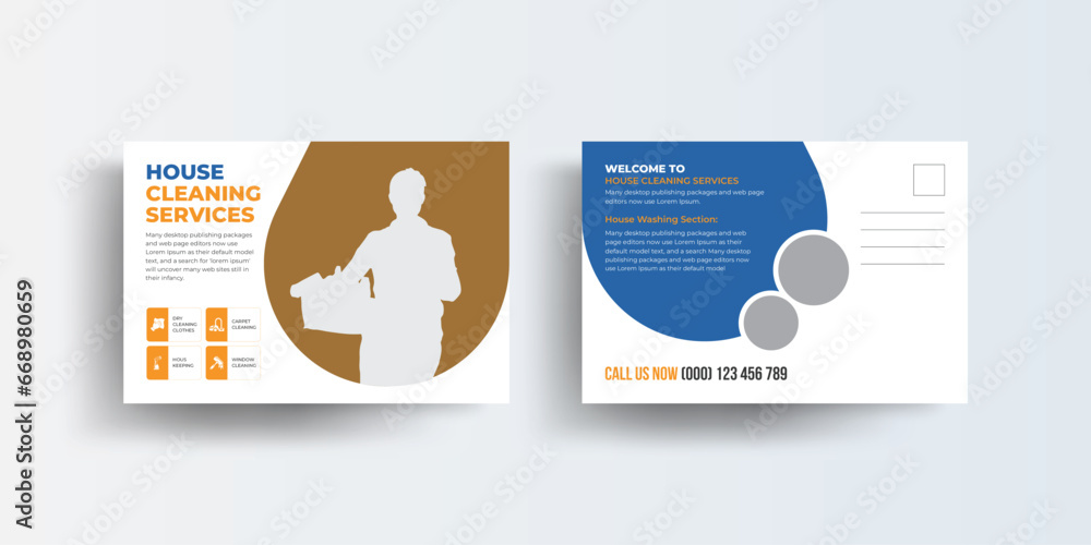 Cleaning Service Postcard Design, Event Card Design, Direct Mail EDDM ...
