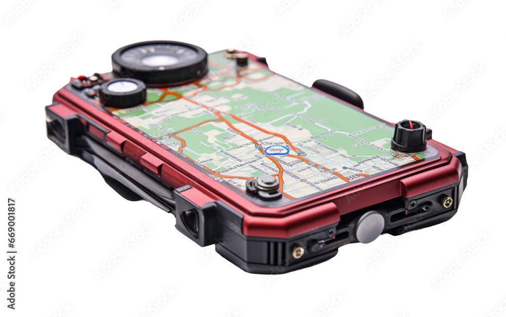 Red and Black Modern Vehicle Tracking System Isolated on Transparent ...