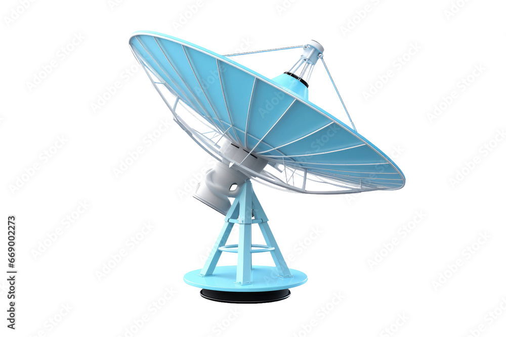 Futuristic 3D Satellite Model in Orbit Isolated on Transparent ...