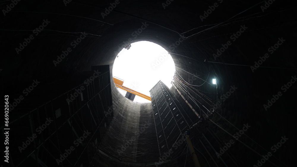 tunnel, excavation, subway, site, engineering, light, excavator ...