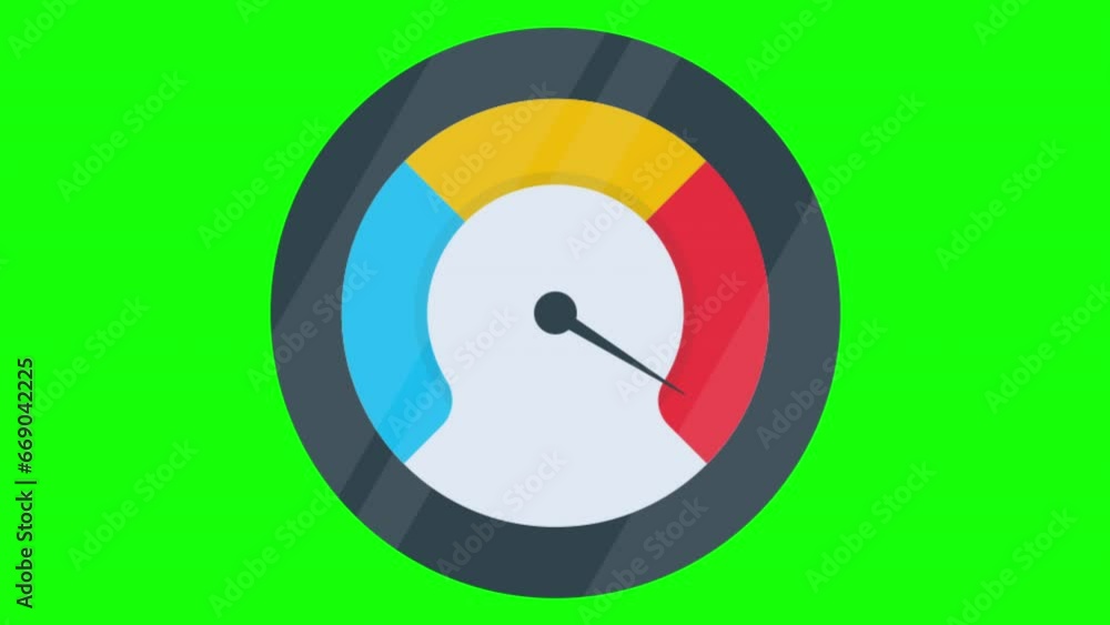 2D Animation of Speed Meter On Green Screen Background Stock Video ...