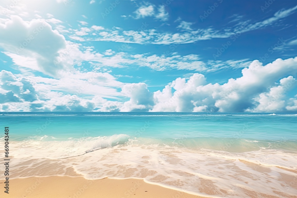 Summer Beach Scene: Wide Panorama Beach Background Concept for Stunning ...