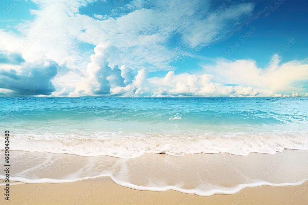Beach Theme Background: Wide Panorama Beach Background Concept for a ...