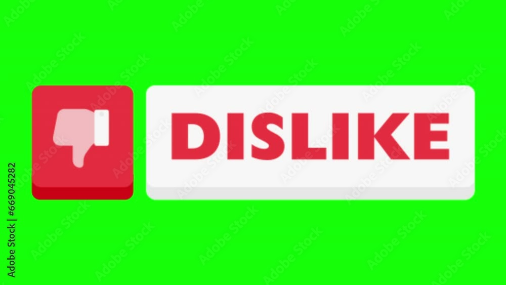 2D Animation of Dislike Button On green Screen Background Stock-Video ...