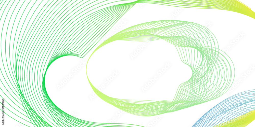 Abstract colorful wave circle line on transparent background modern ...