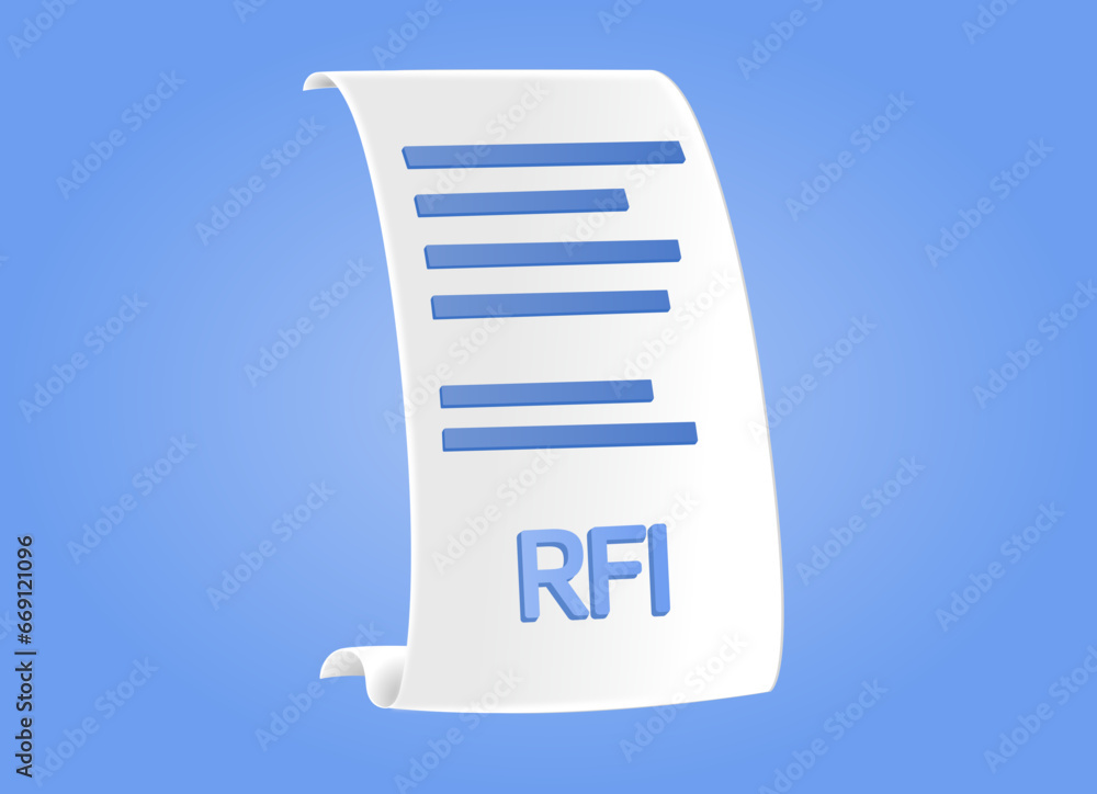 RFI, Request For Information concept, 3d vector graphic Stock Vector ...