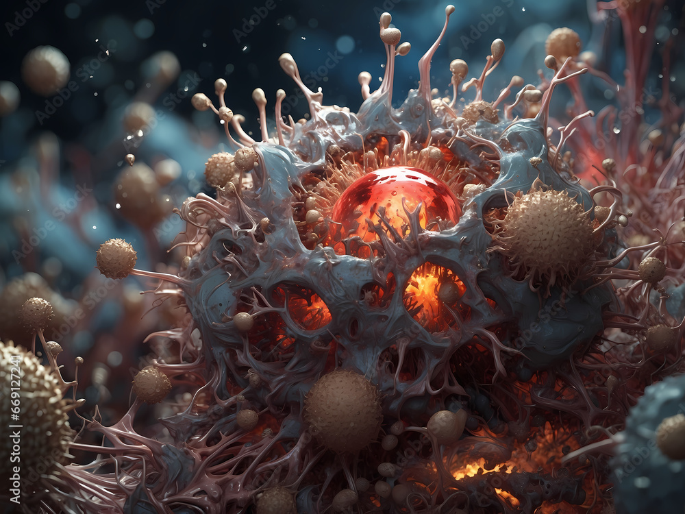 New generation of dangerous corona flu floating pathogen respiratory ...