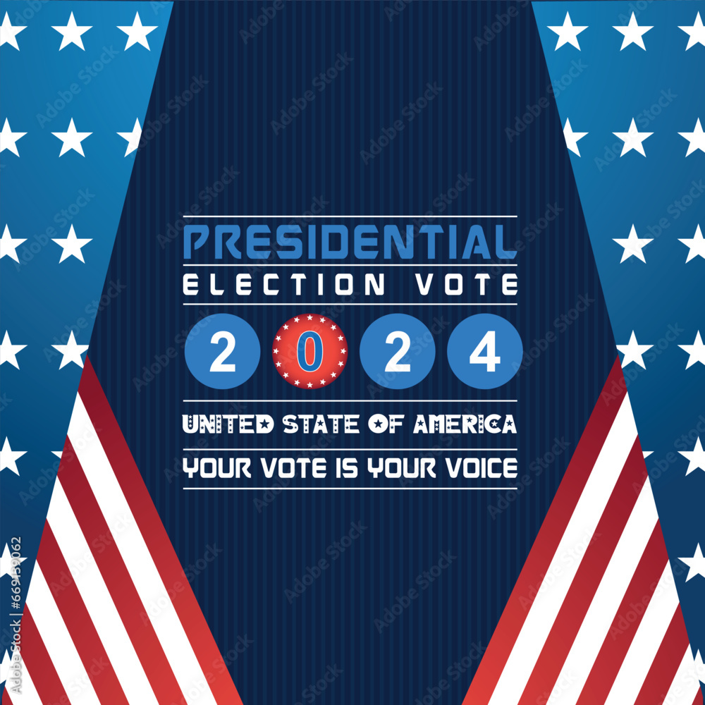 USA 2024 Presidential Elections Event Banner, background, card, poster ...