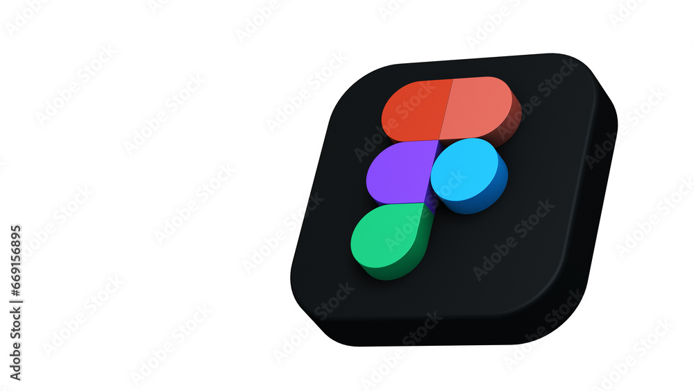 Figma Logo, 3d render, png image format. Minsk, Belarus – October, 2023 ...