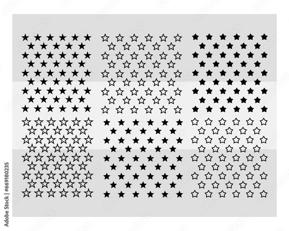 50 Stars svg, Stars Silhouette, American Flag, Stars Svg, Cardinal Png ...