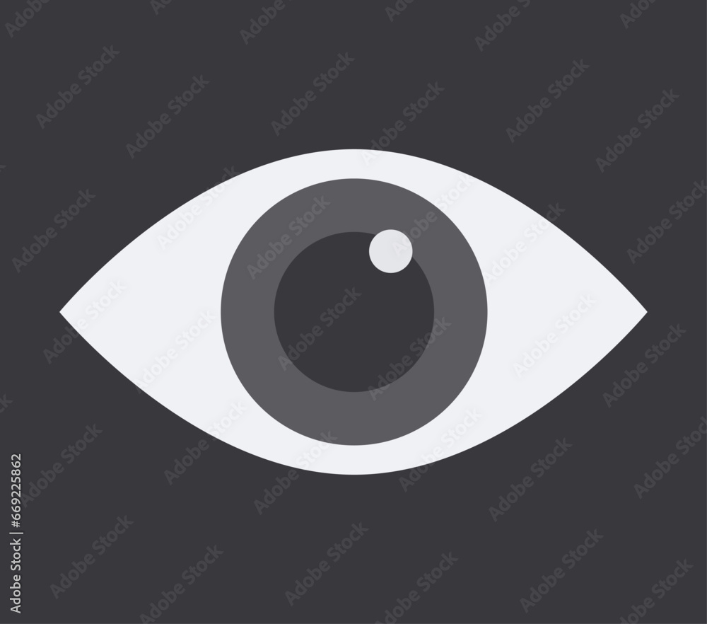 Eye flat icon web, app, ui ux, mall sign, door label, vector design ...
