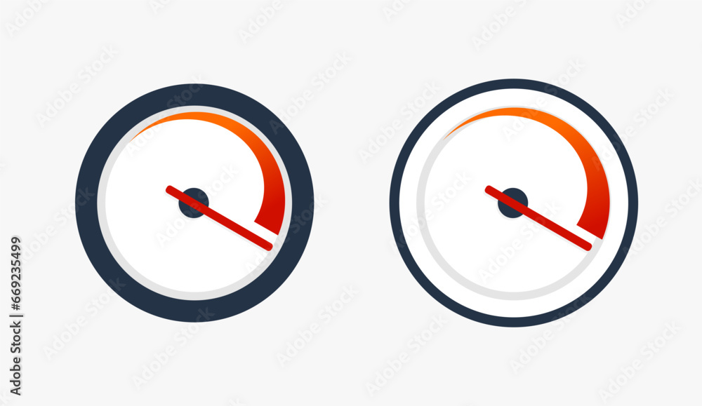 Speedometer speed meter vector flat design element icon web uxui print ...