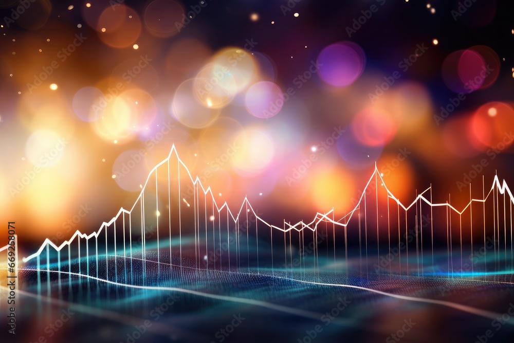 stock market chart steady upward trajectory of business growth unfolds ...