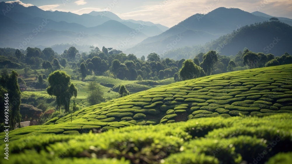 Ancient tea gardens of Yunnan Province, where Pu-erh tea trees thrive ...