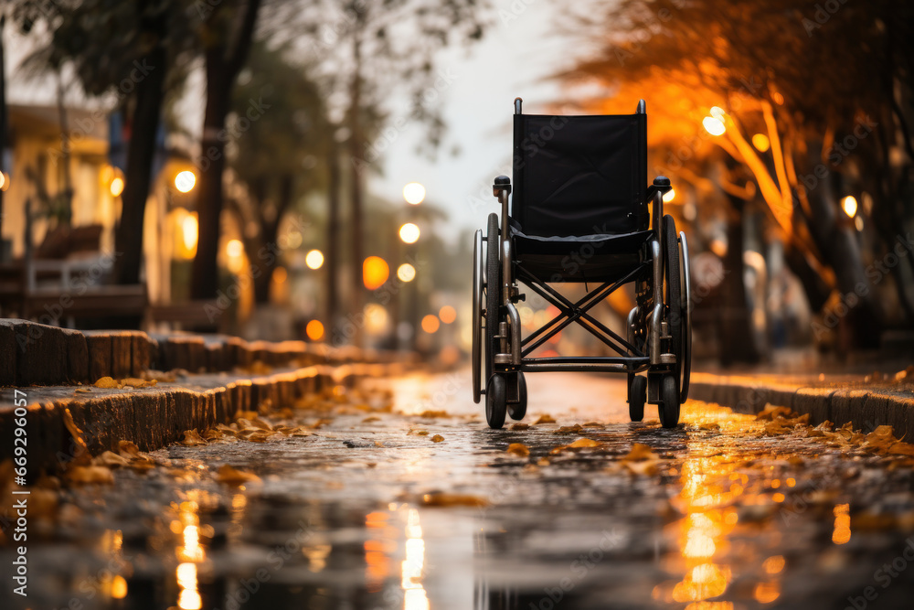 A person with disabilities accessing a ramp, highlighting the ...
