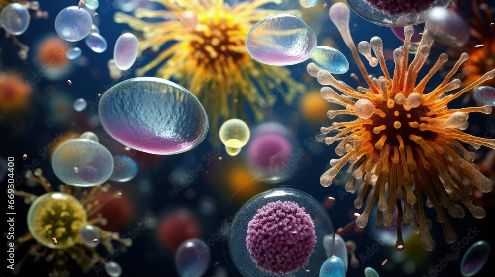 Bacteria, microscopic unicellular organisms, microorganism, under ...