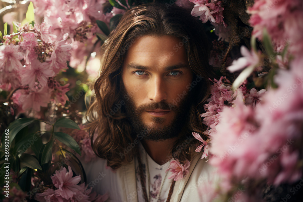 Portrait of Jesus Christ, savior of mankind, son of god, god, bible ...