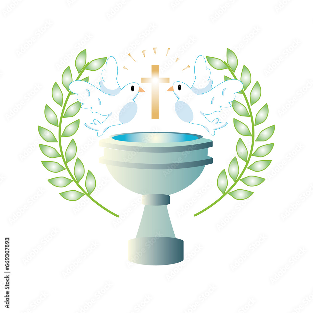 Dibujo vectorial bautizo Stock Illustration | Adobe Stock