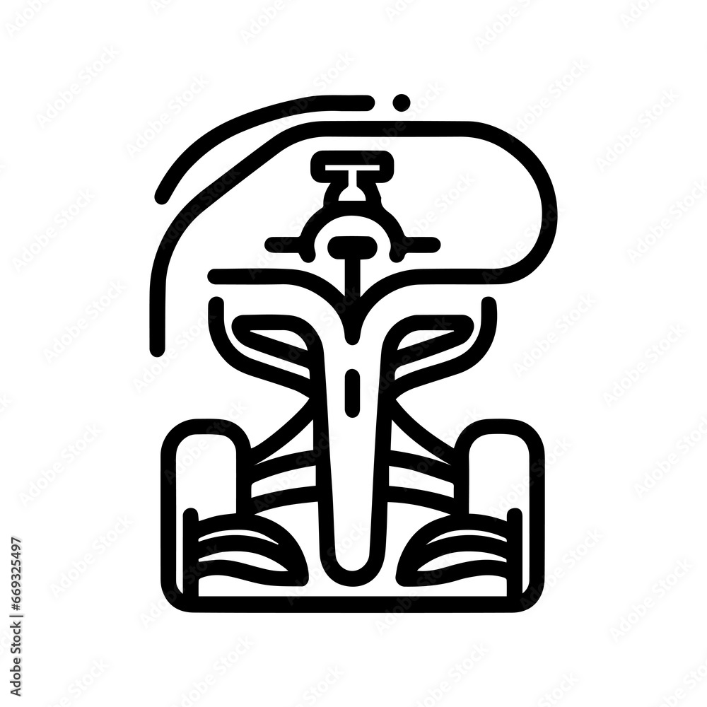 This vector logo showcases a delicate yet bold outline, representing ...