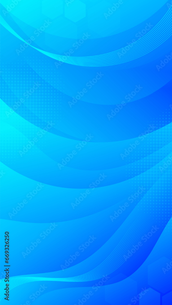 Abstract background blue color with wavy lines and gradients is a ...