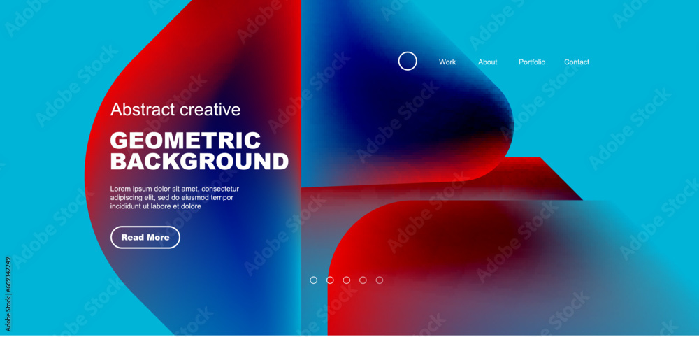 Liquid shapes with flowing gradient colors. Geometric circle round ...