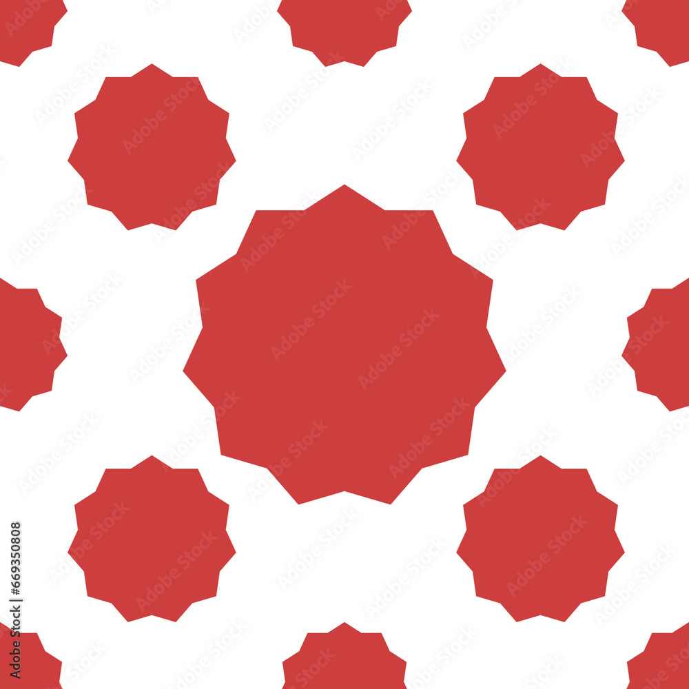 Digital png illustration of red circle stars repeated on transparent ...