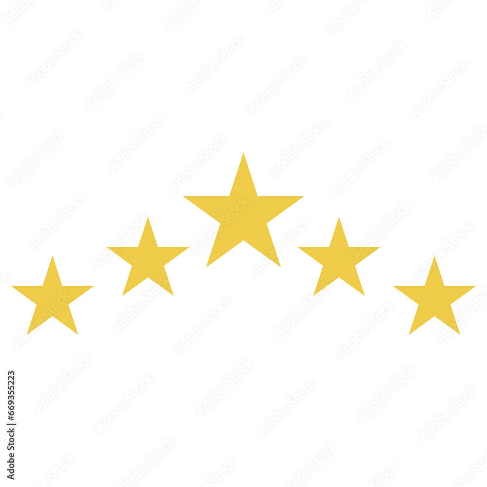 Vector illustration of five stars. Colored vector for website design ...