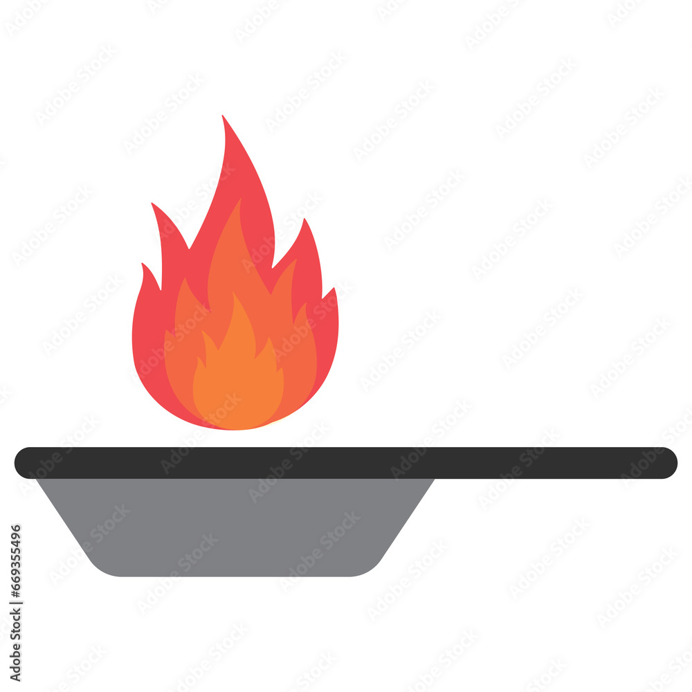 Vector illustration of fire pot icon sign and symbol. colored icons for ...