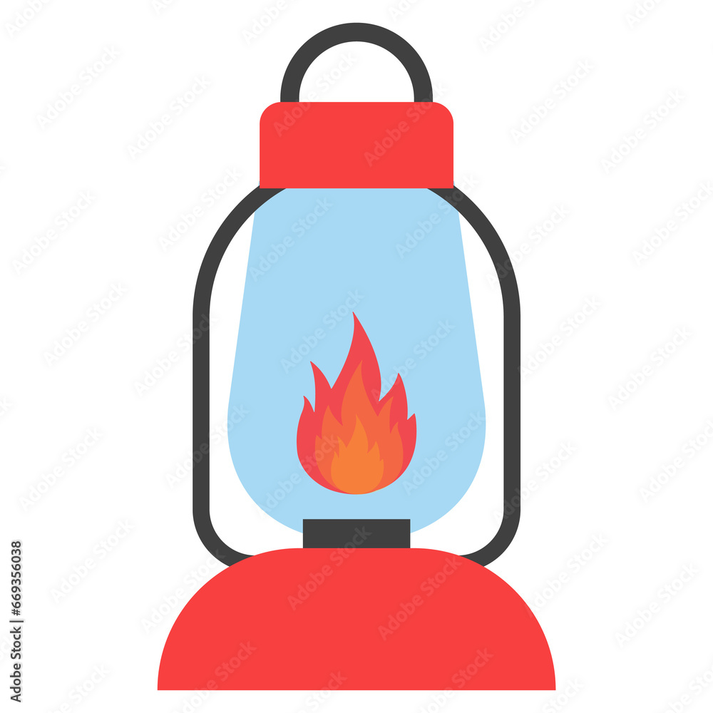 Vector illustration of fire lamp icon sign and symbol. colored icons ...