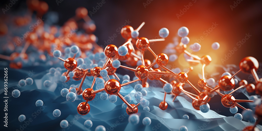 Molecular Structure Of Molecules In A Dark Background Animation Of ...